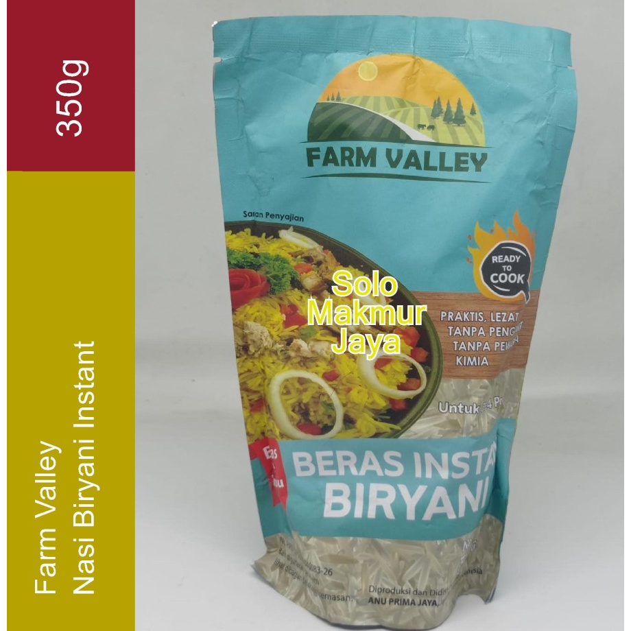 Jual Nasi Biryani Instant Biryani Rice Farm Valley 350g 350 gr | Shopee ...