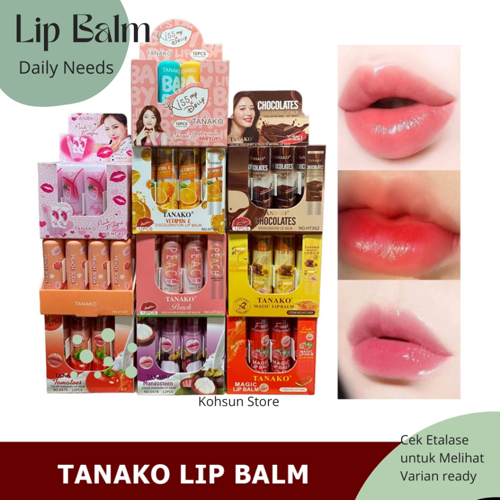 Jual Lip Balm Tanako Lipbalm Magic Pink Peach Color | Libbam Treatment ...