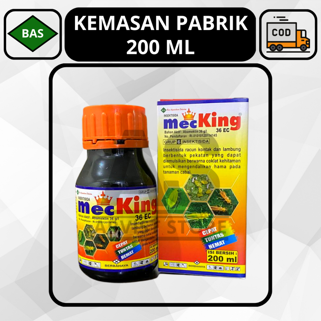 Jual Insektisida MECKING Mec King 36 EC 200ml Bahan Aktif Abamektin 36g ...