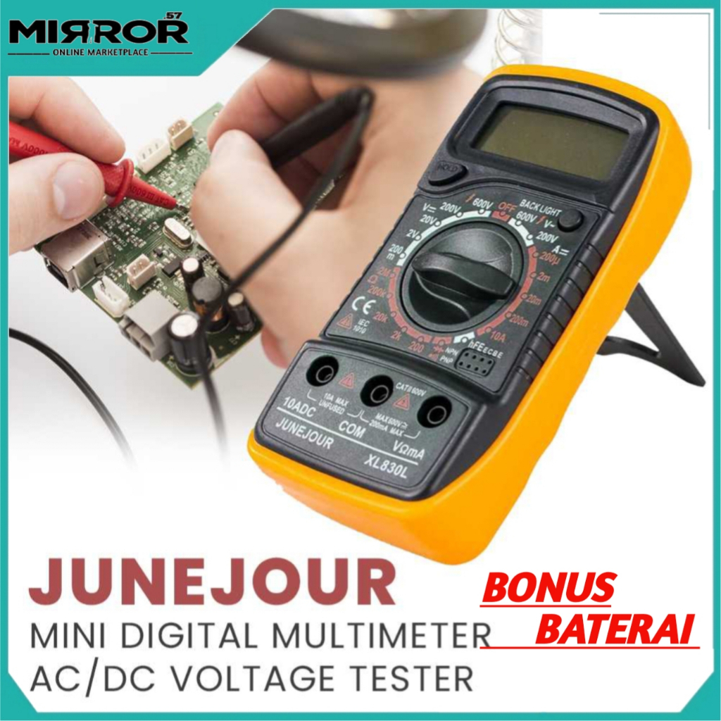 Jual Multimeter Buzzer XL830L Digital Multitester Avometer LCD AC/DC ...