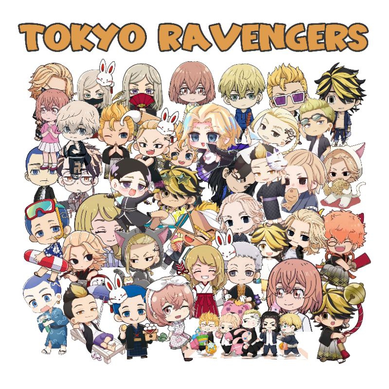 Jual Stiker Tokyo Ravengers isi -/+ 35 pcs / Stiker Anime / Stiker ...