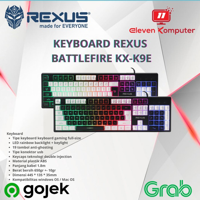Jual Keyboard Gaming Rexus Semi Mechanical Legionare K9E RGB | Shopee ...