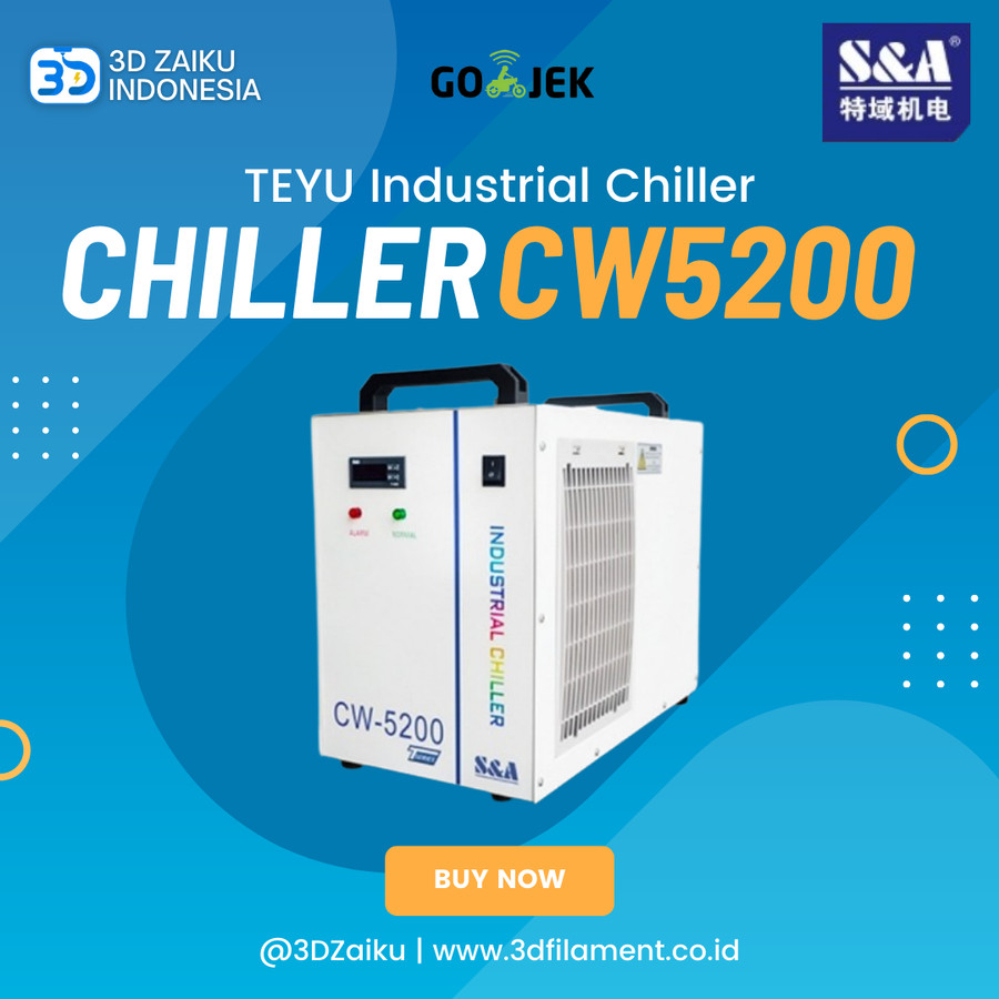 Jual Original TEYU Industrial Chiller CW5200 TH Merek S&A Mesin Laser ...