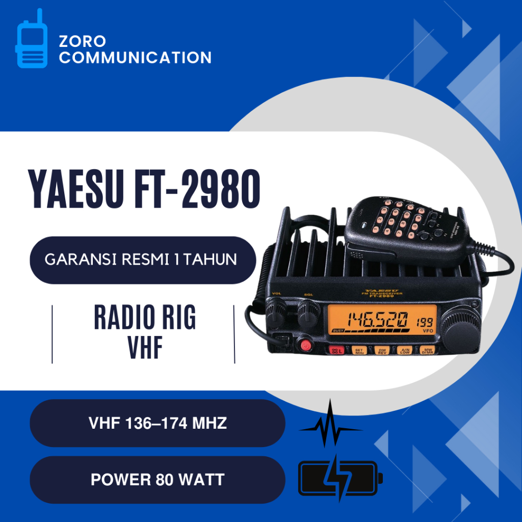 Jual Walkie Talkie Radio Rig Yaesu ft 2980 2980R FT2980 FT-2980 VHF ...