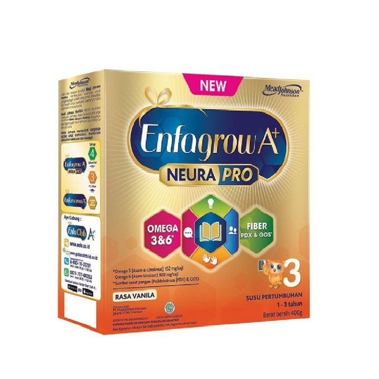 Jual SUSU ENFAGROW A+ NEURA PRO 3 SUSU FORMULA VANILA 400G | Shopee ...