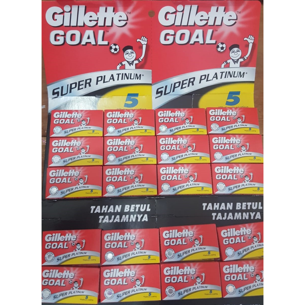 Jual Gillette goal merah Super Platinum isi 5 (Jamin Original) harga 1 ...