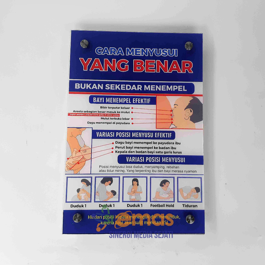 Jual Poster Akrilik cara menyusui yang benar, Poster menyusui cara yang ...