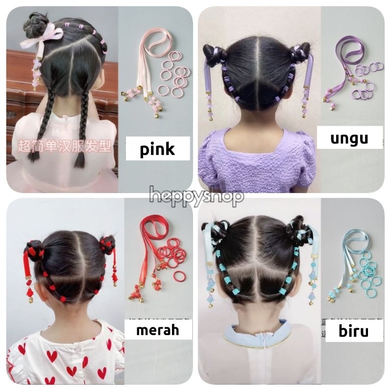 Jual Tali Kepang Rambut Imlek Cina, Pita Rambut Aksesoris Kepang ...