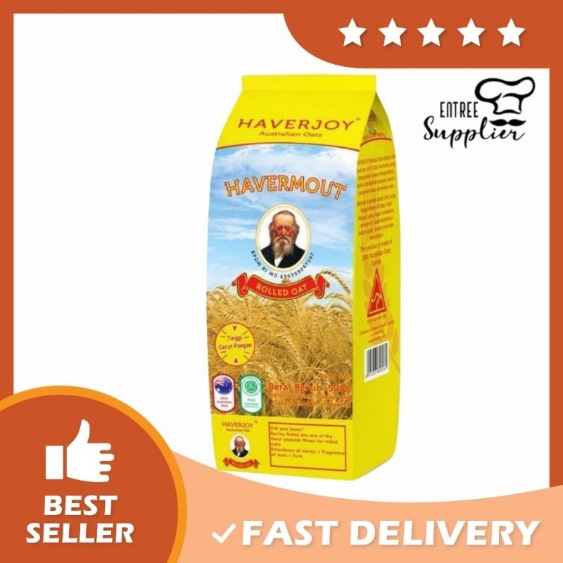 Jual HAVERJOY HAVERMOUT ROLLED OATS AUSTRALIAN OATS 500gr - KEMASAN ...