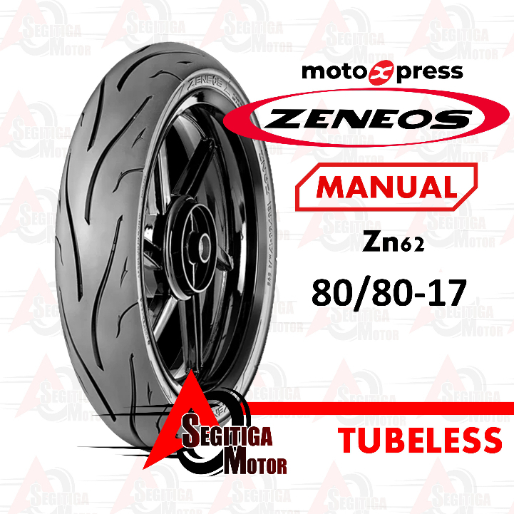 Jual BAN MOTOR STANDAR RING 17 // ZENEOS ZN62 80/80-17 // BAN MOTOR ...