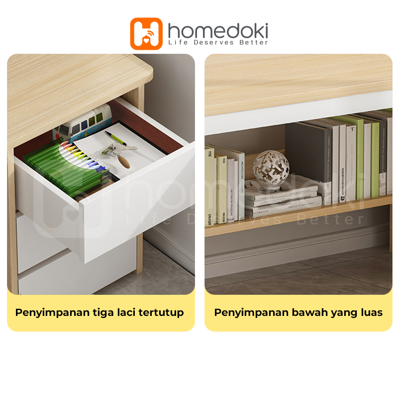 Jual Homedoki Meja Kantor / Meja Komputer / Meja Kerja Minimalis / 120cm Meja Belajar / Meja ...