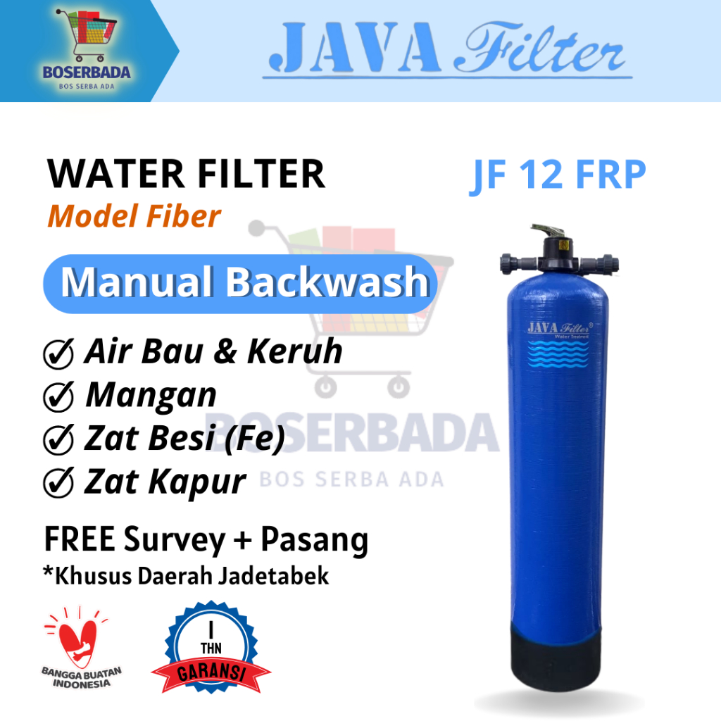Jual JAVA FILTER - JF12 FRP Water Filter Air Tabung - Manual | Shopee ...