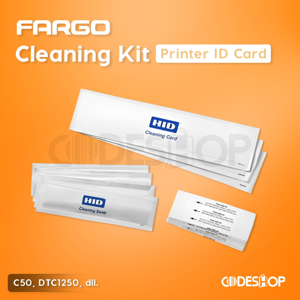 Jual Cleaning Kit Printer ID Card Original Fargo C50 DTC1000 DTC1250 ...