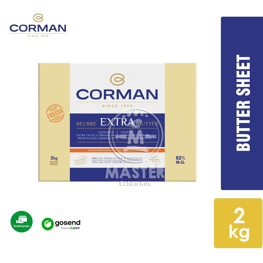 Jual Corman Extra Butter Sheet 2kg [KHUSUS INSTANT] LABEL BIRU | Shopee ...