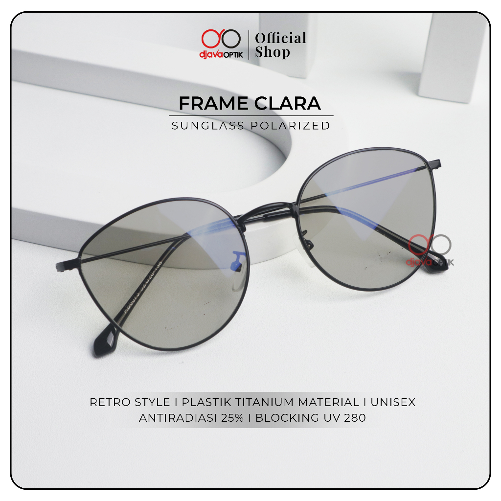 Jual DJAVA OPTIK - Frame Clara - Kacamata Photocromic Normal Pabrik Model Cat Eye Bahan Titanium ...
