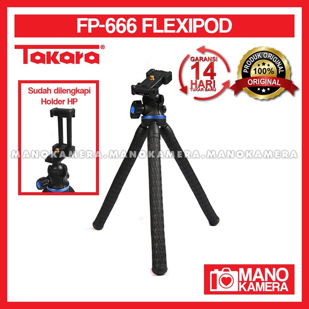 Jual Takara FP-666 Flexi Gorilla Pod Flexipod Untuk Smartphone dan Kamera | Shopee Indonesia