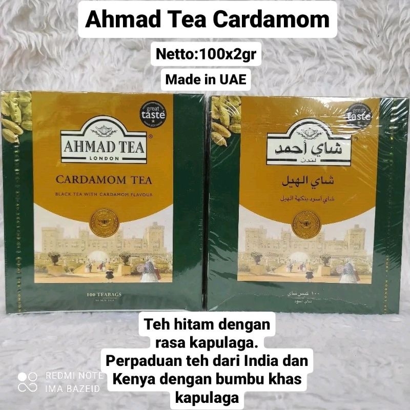 Jual Ahmad tea cardamom 100tehcelup teh ahmad dengan kapulaga ori saudi ...