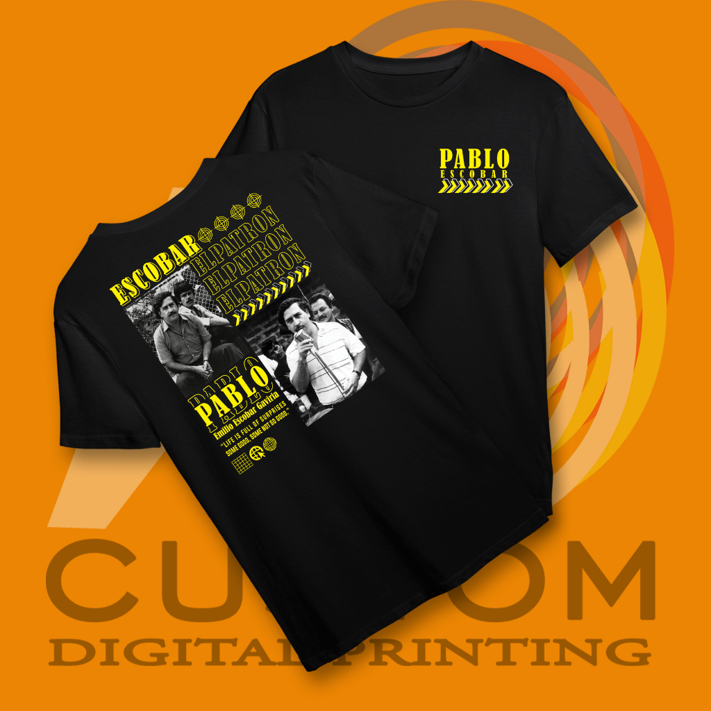 Jual ANTCUSTOM Baju Distro Kaos Desain Streetwear Pablo Escobar - Kaos ...