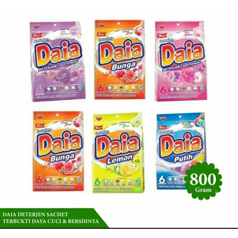 Jual DAIA 800 GRAM / DAIA DETERJEN BUBUK 800GR / DAIA DETERGEN BUBUK 800GR / DAIA POWDER ...