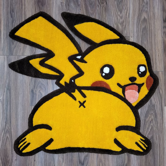 Jual karpet pikachu / custom rug / hand tufting / hand tufted handmade ...