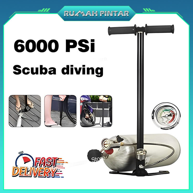Jual POMPA PCP 6000 PSI POMPA PCP BARRACUDA 4 STAGE MANOMETER 6000 PSI STAINLES STEEL BONUS ...