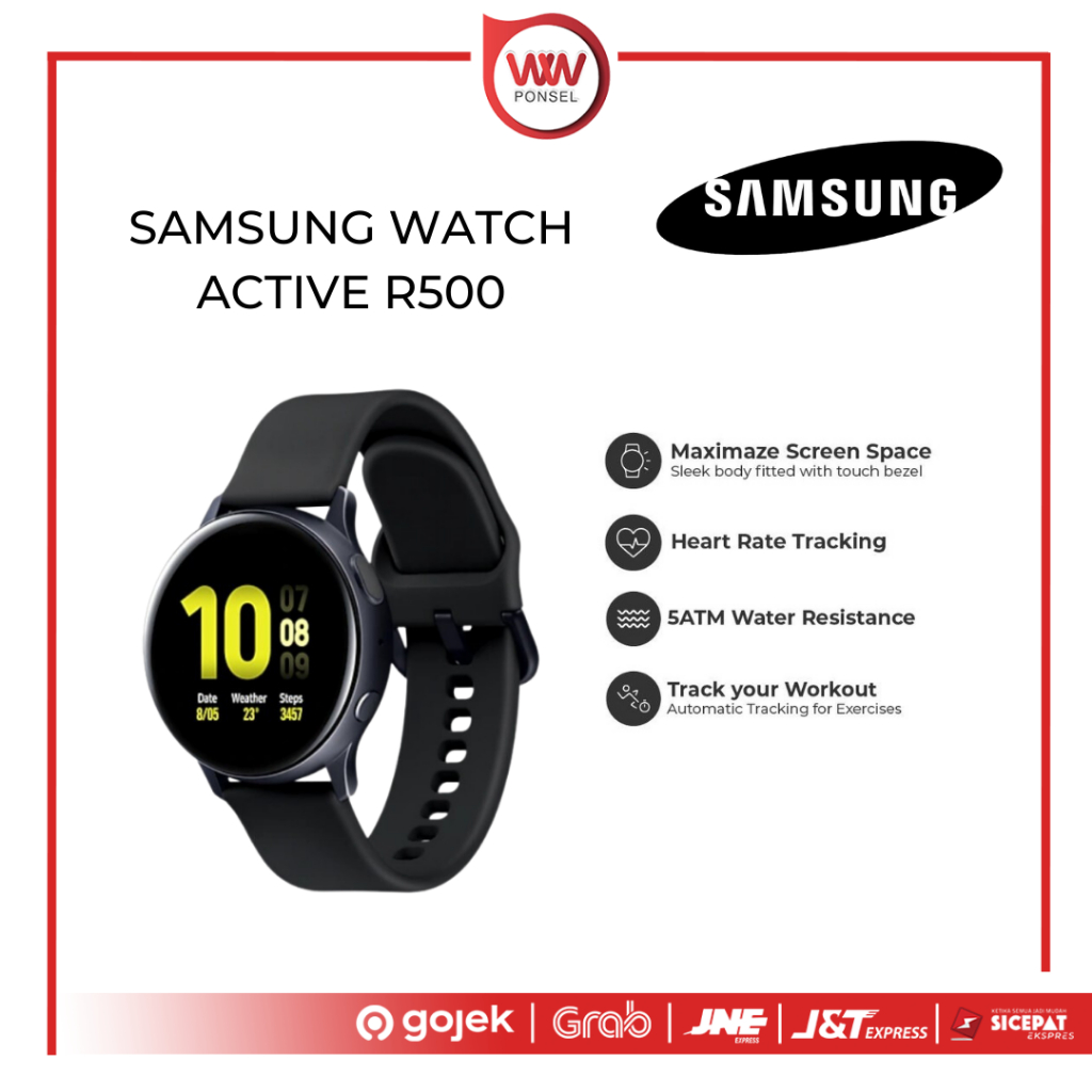 Jual Samsung Watch Active R500 Garansi Resmi - Black | Shopee Indonesia