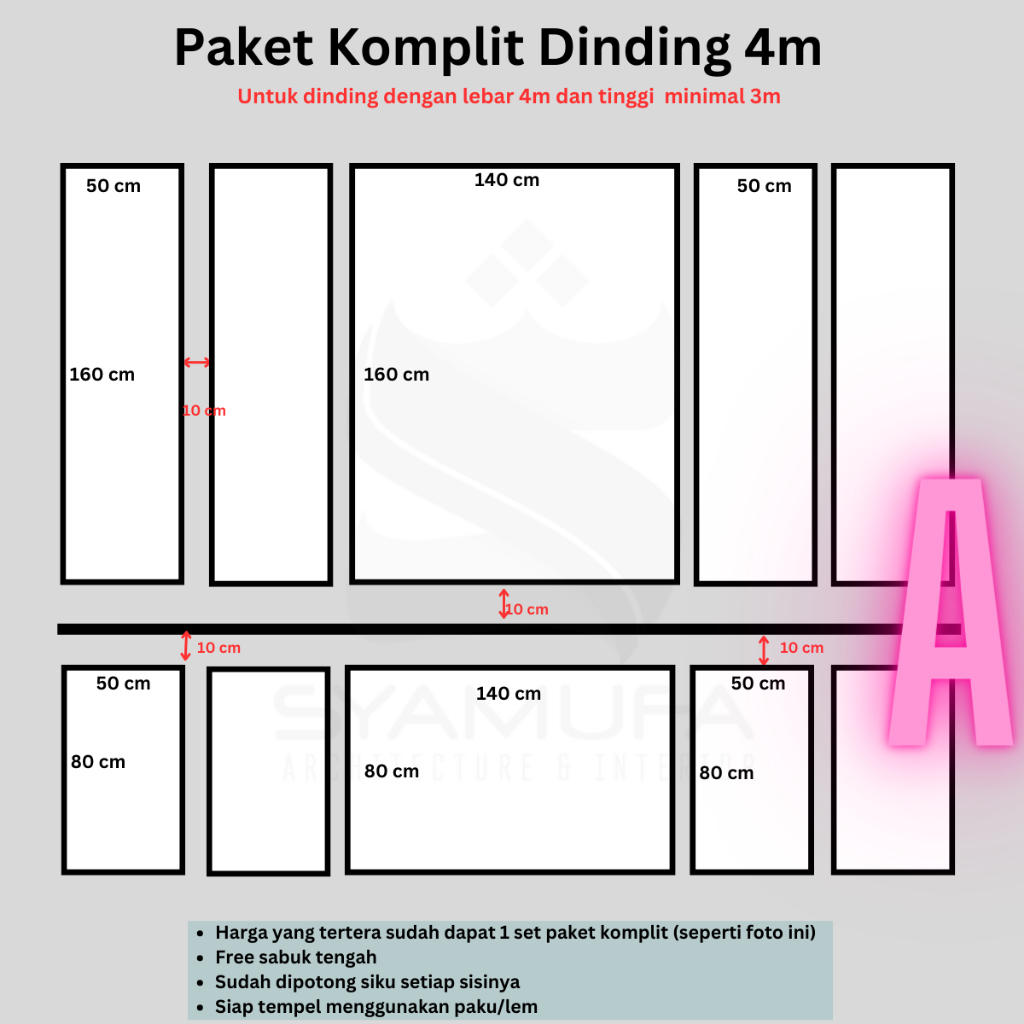 Jual Paket Komplit Wall Moulding / Waincoasting / Molding Lis Profil ...