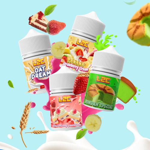Jual L2C 60ml 3mg 6mg Liquid Freebase Creamy Oat Milk Strawberry ...