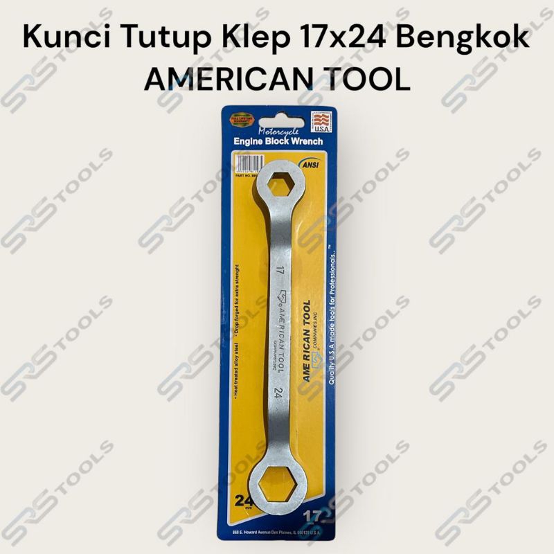 Jual AMERICAN TOOL 8957761 Kunci Tutup Klep Bengkok 17 x 24 mm Engine ...