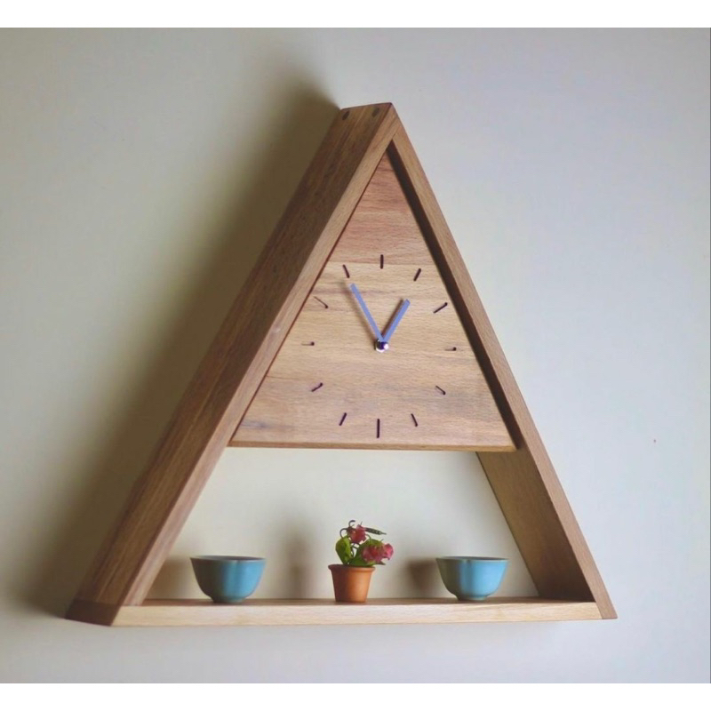 Jual Jam Dinding Kayu Jati Model Segitiga | Shopee Indonesia