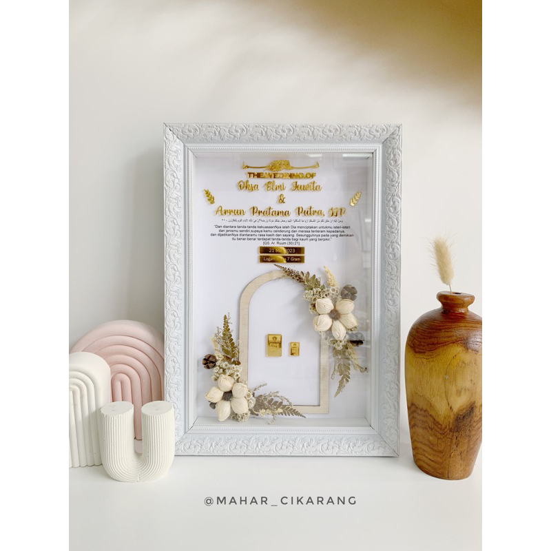 Jual Mahar Pernikahan / Mahar Nikah / Bingkai mahar pernikahan akrilik ...