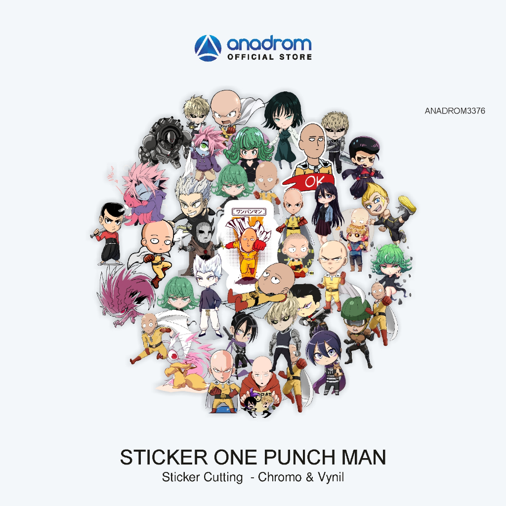 Jual Sticker Anime One Punch Man | Sticker Chibi One Punch Man ...