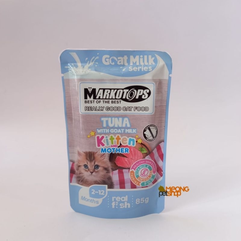 Jual Markotops tuna with goat milk kitten mother 85 gr | Shopee Indonesia