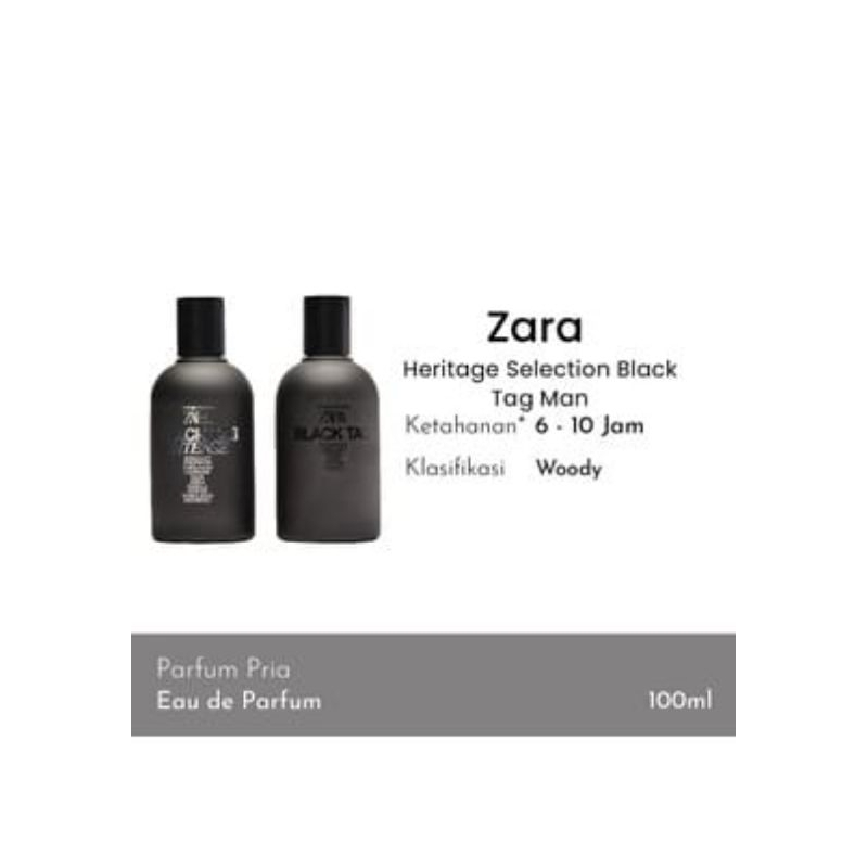 Jual Parfum Zara Black Tag dan Black tag intense ORIGINAL Eropa ...