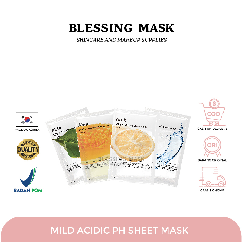 Jual Abib Mild Acidic pH Sheet Mask | Fit Mask Set | MASKER WAJAH | 1EA ...