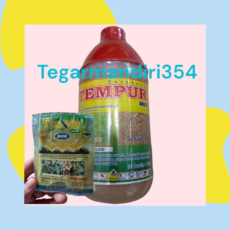 Jual Bonus trendy HERBISIDA TEMPUR 490SL 1LITER Racun rumput liar ...