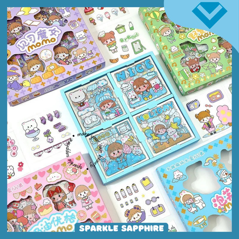 Jual STIKER MOMO (10 lembar) Dekorasi Jurnal Sticker Momo Sticker ...