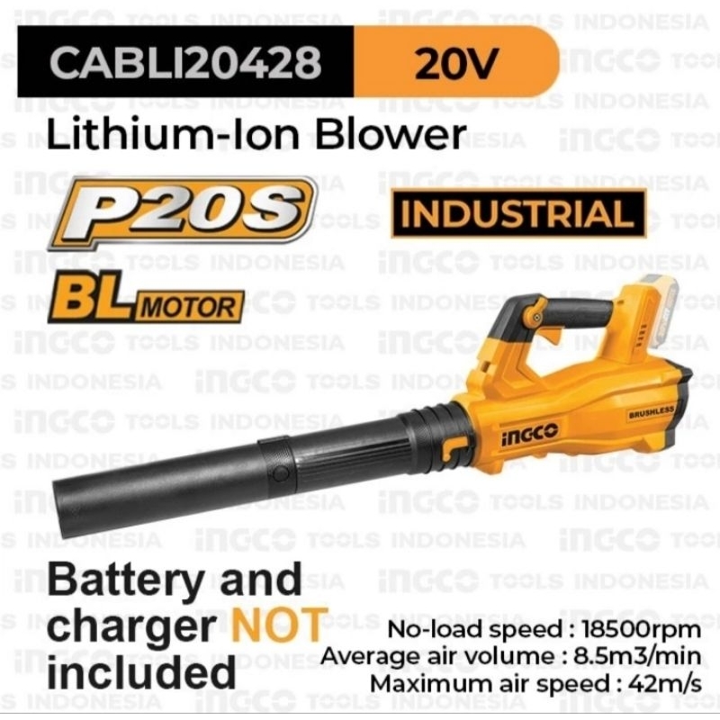 Jual P20S Cordless Blower INGCO CABLI20428 Mesin Alat Tiup Debu Daun ...