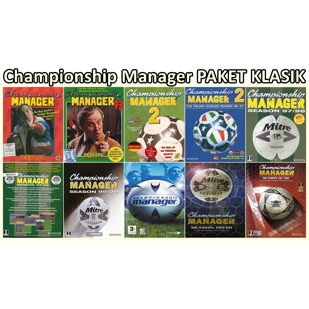 Jual Championship Manager PAKET KLASIK Game untuk Komputer PC Laptop ...