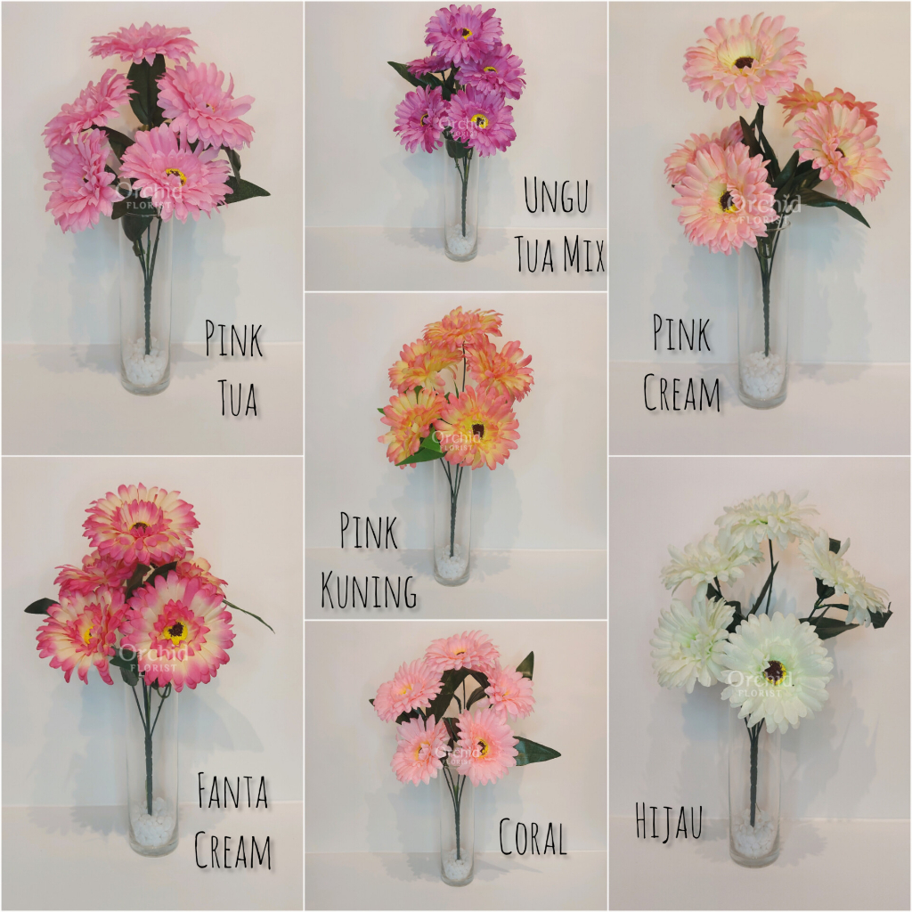 Jual Gerbera Chinese X5 / Bunga Artificial / Bunga Palsu / Bunga Dekor ...