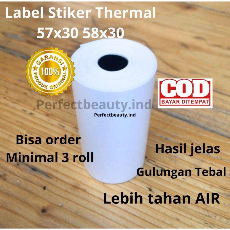 Jual Label Direct Sticker Thermal 58mm x 5 meter - Label Kertas Stiker ...