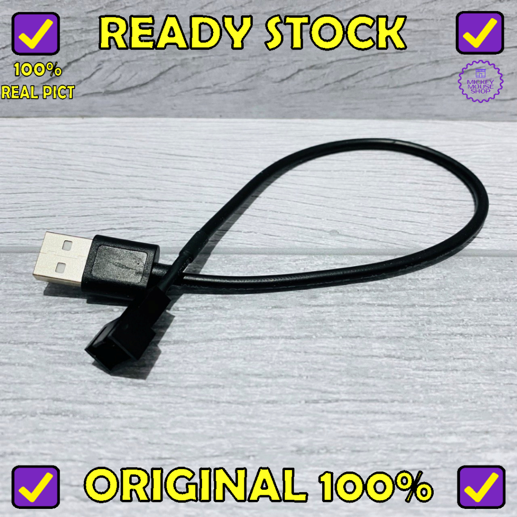 Jual KABEL CONVERTER USB MALE TO PWM 3PIN MALE FAN 25CM | Shopee Indonesia