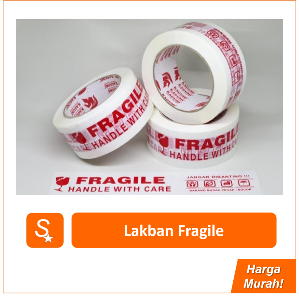Jual Lakban Fragile Daimaru 2 inch x 100 m / Isolasi Selotip Solasi ...