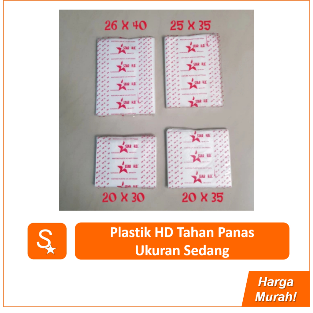 Jual Plastik HD Tahan Panas (500 gr) Ukuran Sedang 20 25 26 cm ...