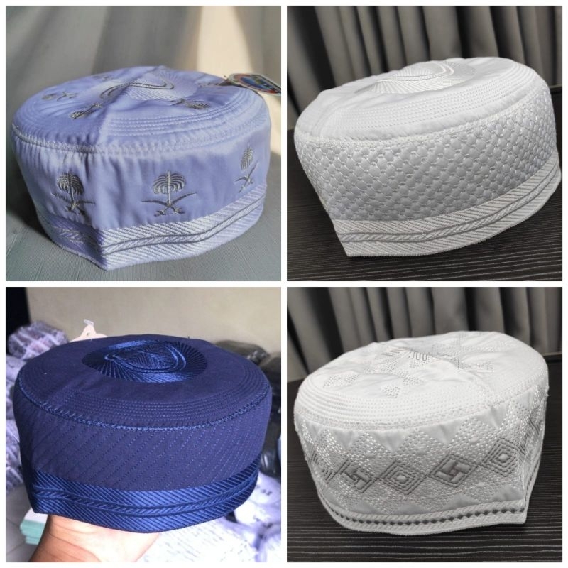 Jual PECI MADINAH BUGIS MOTIF SAUDI PUTIH KOPYAH MADINAH SONGKOK HAJI ...