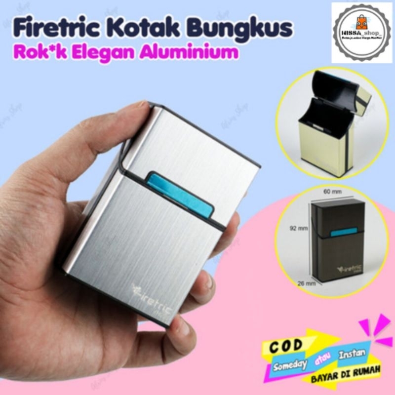 Jual Bungkus Tempat Kotak Roko Elegan Aluminium Case | Shopee Indonesia
