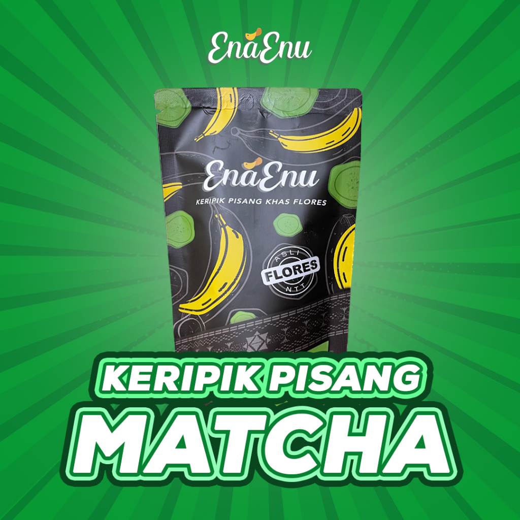 Jual Keripik Pisang Rasa Matcha Khas Flores EnaEnu | Shopee Indonesia