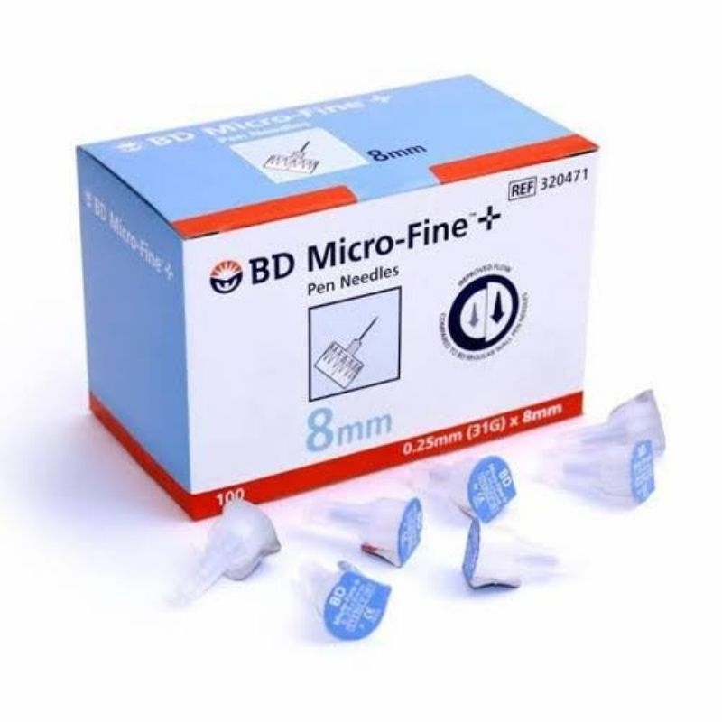 Jual BD Micro Fine / Pen Needle / Jarum Insulin Biru 31g x 8mm | Shopee ...