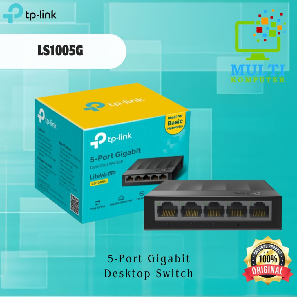 Jual Tp-link TL-LS1005G 5-port Gigabit Desktop Network Switch TPLink LS1005G | Shopee Indonesia