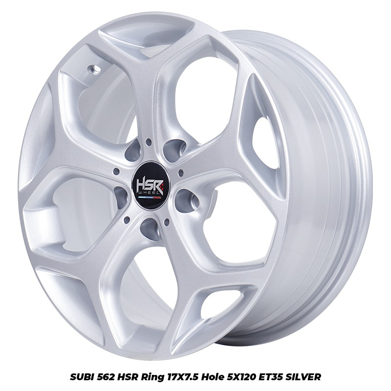 Jual Velg mobil BMW racing type SUBI HSR R17 H5X120 ET35 SILVER ...
